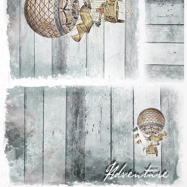 Hot Air Balloon Decoupage Paper - Etsy