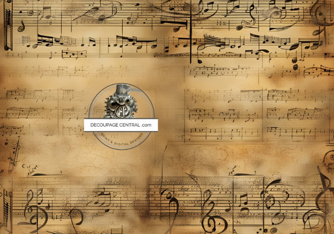 A4 Music in the Background, Rice Paper, DC177 - Etsy