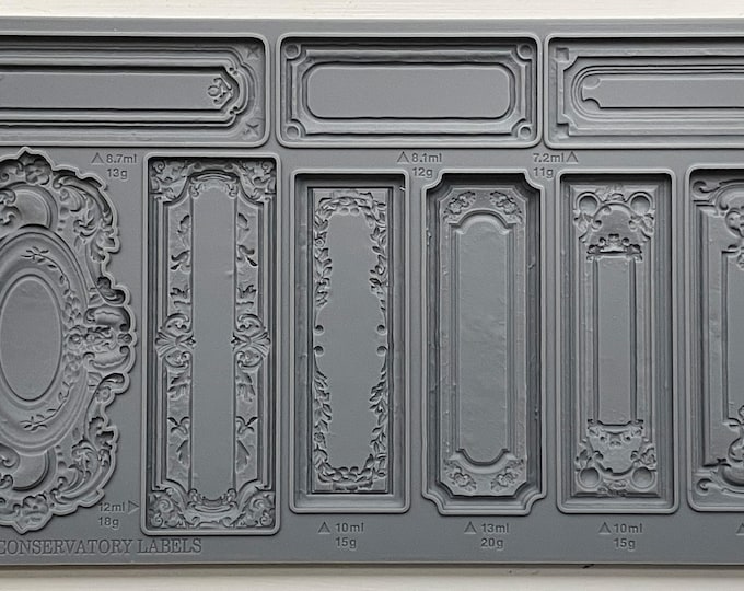 IOD Conservatory Label Silicone Mold 6"x10" for Clay , Resin, Crafts ...