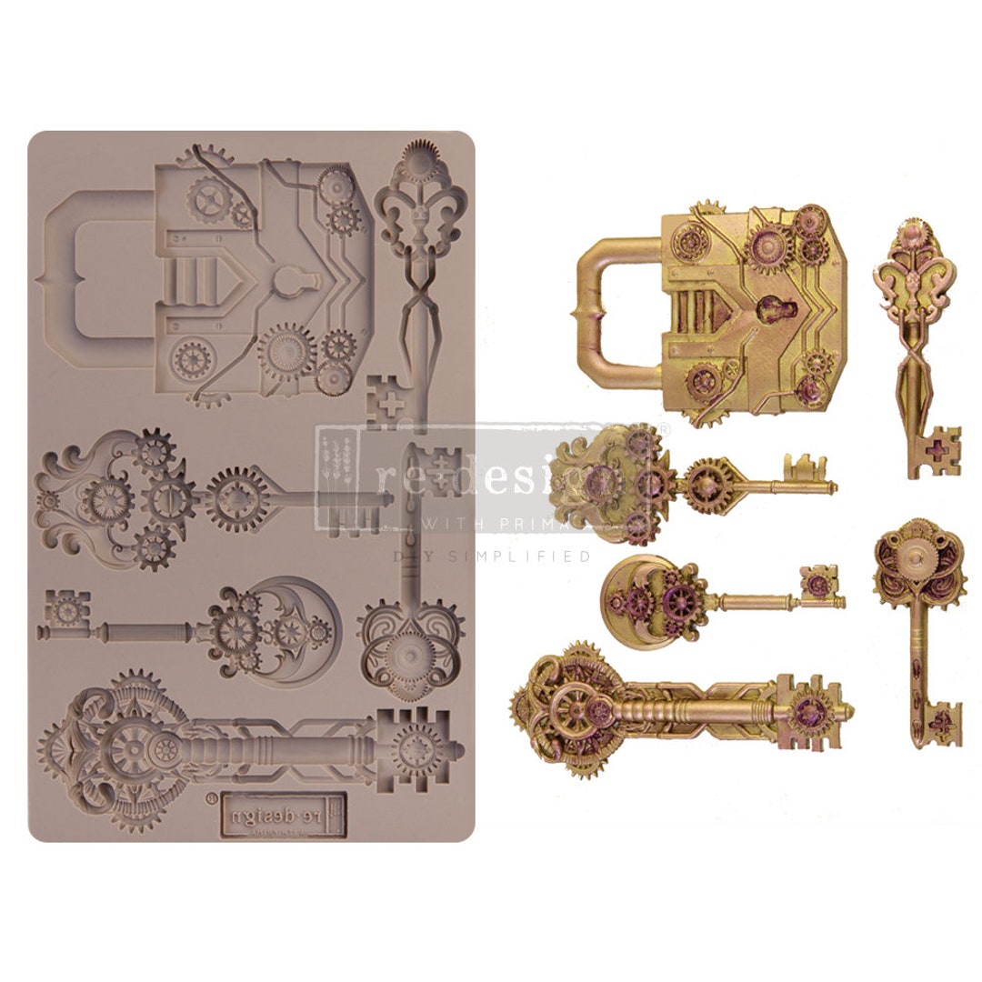 Mechanical Lock and Key Silicone Mold for Resin and Clay - Etsy