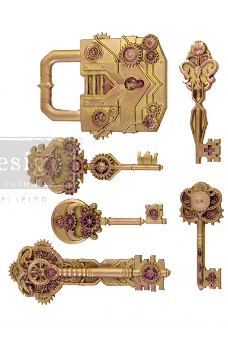 Mechanical Lock and Key Silicone Mold for Resin and Clay - Etsy