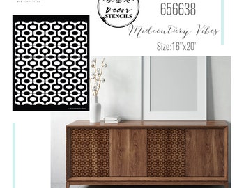 Mid Century Stencil - Etsy