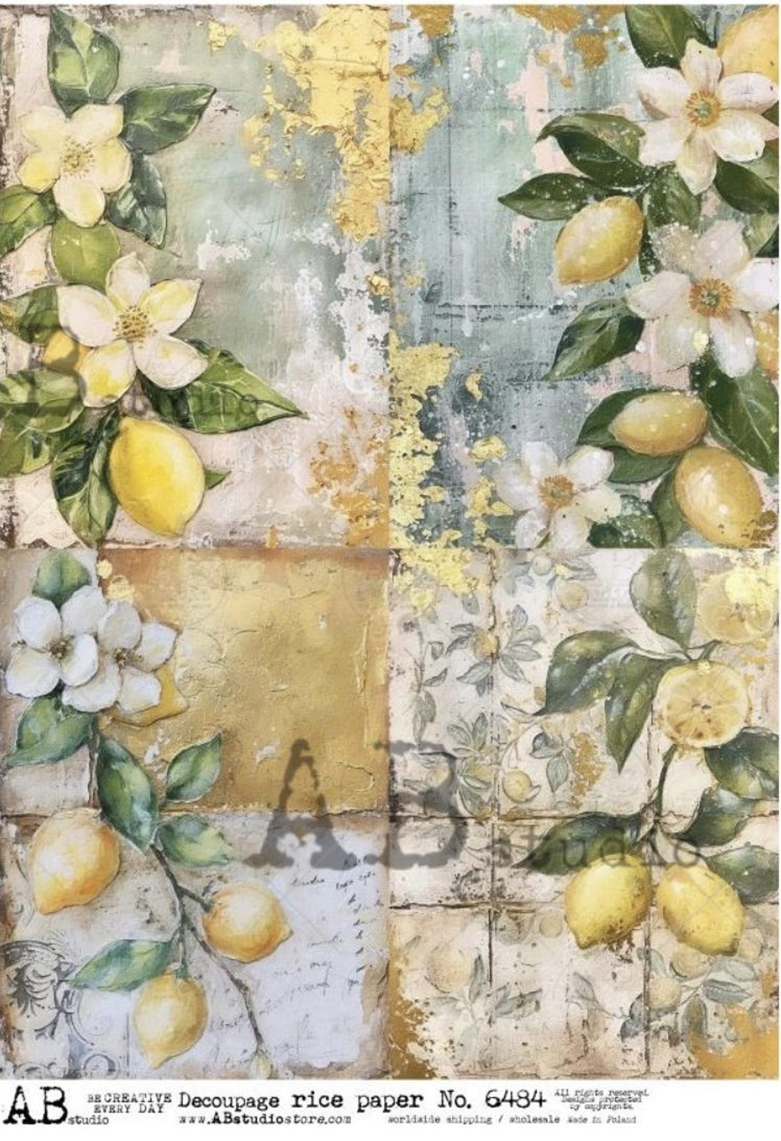A4 AB 6484 Rustic Lemon Multi - Etsy