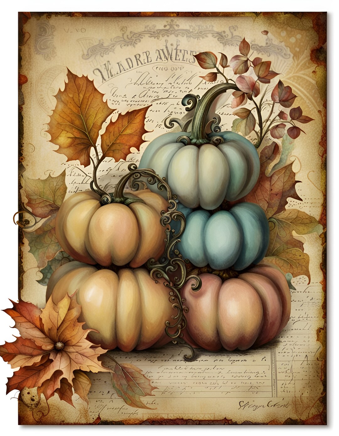 A4 Grand Pumpkins Decoupage Rice Paper, DC151 - Etsy