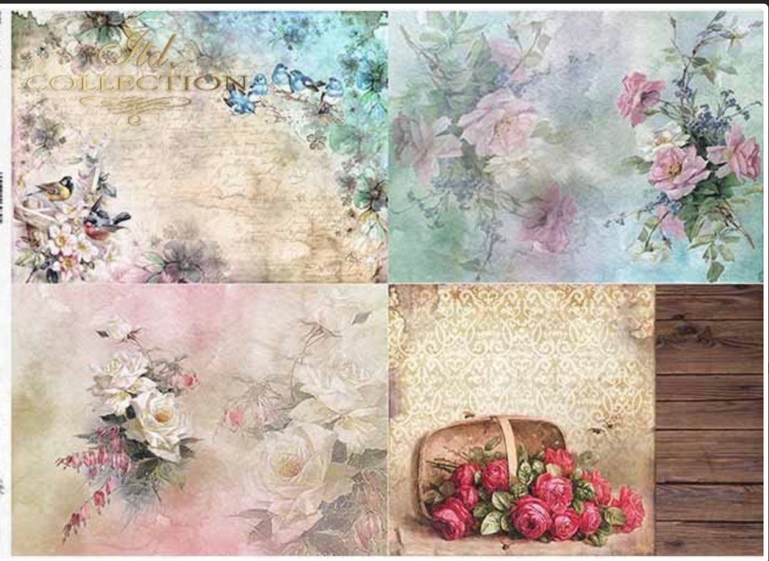 A3 the Spring Scene Decoupage Paper. R0249L - Etsy