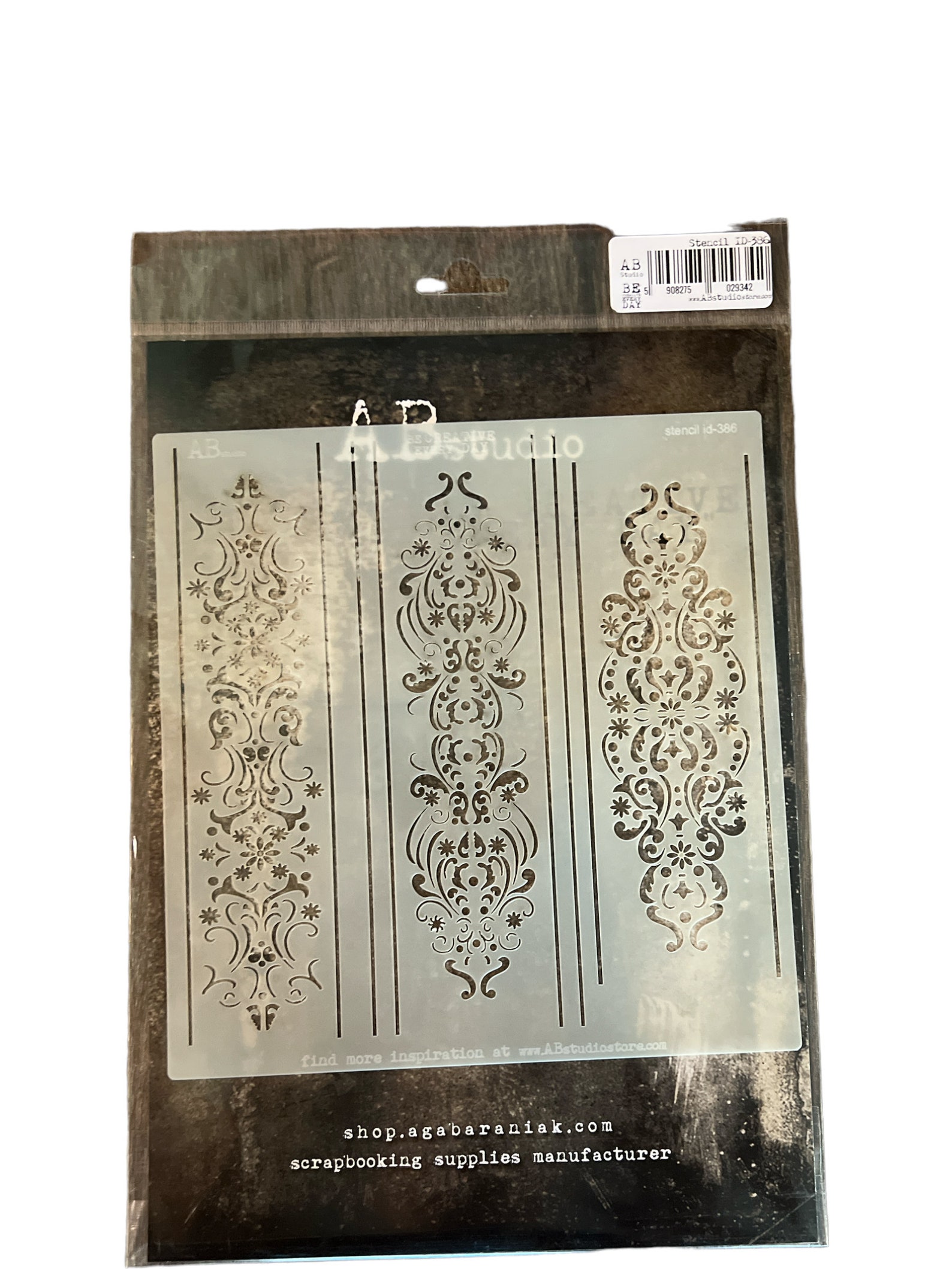 Ab Studio Stencil With French Linen Stripes and Emblems 8 - Etsy