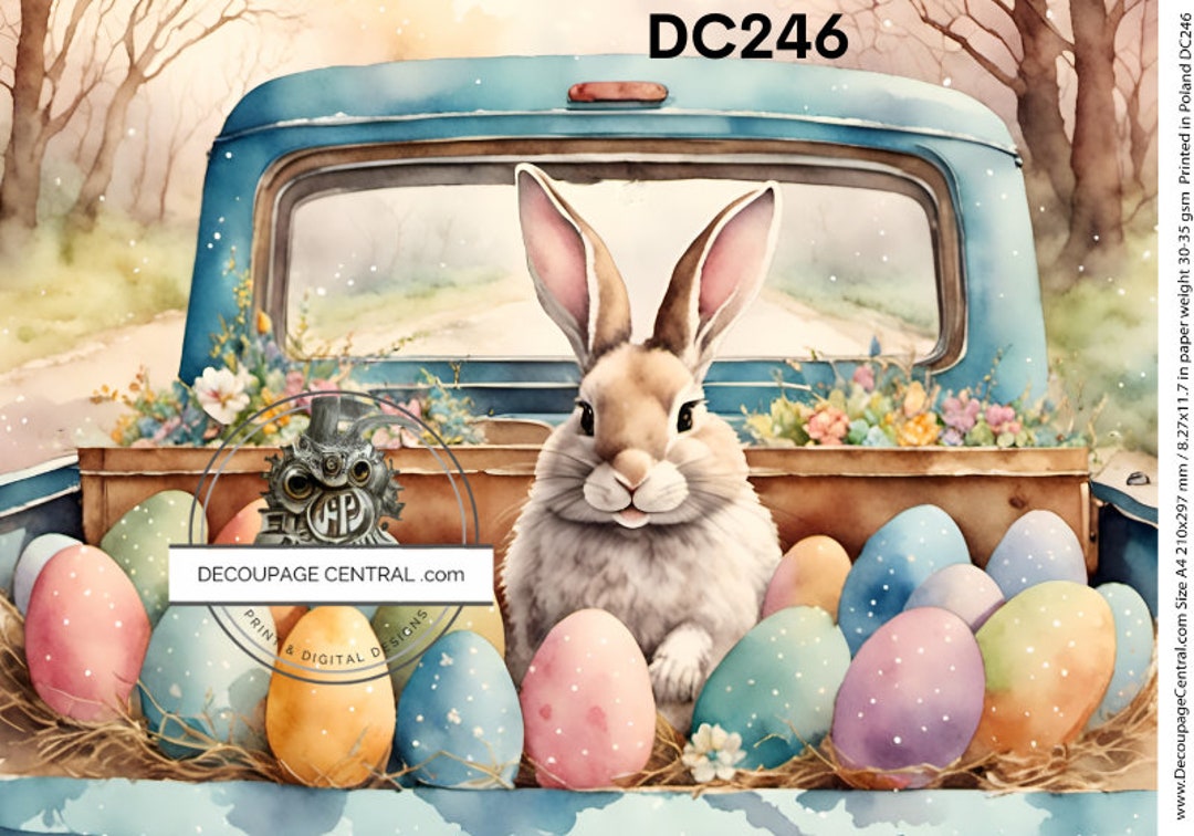 A4 Easter Delivery EASTER Decoupage Rice Paper, DC246 - Etsy