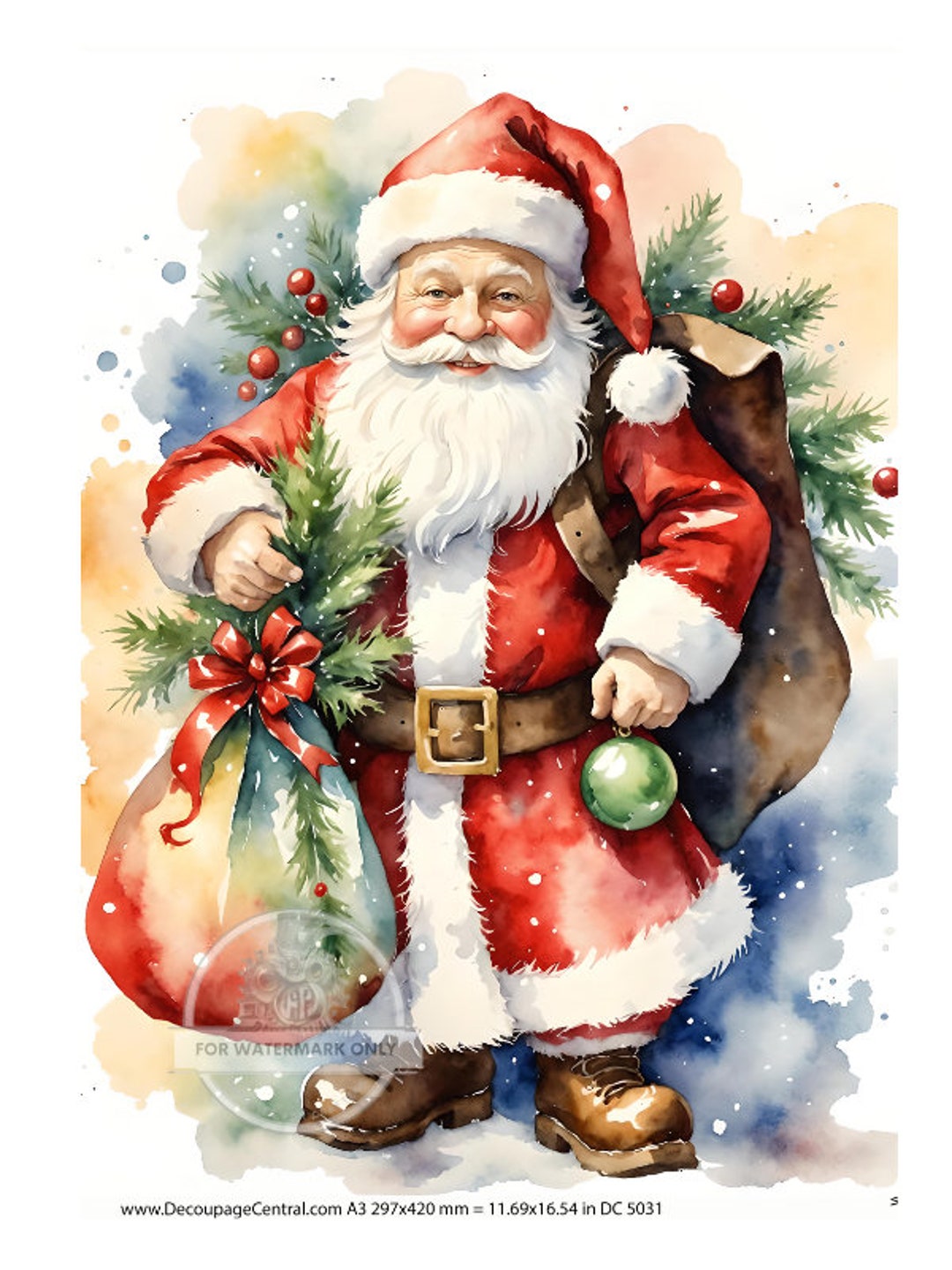 A3 Saint Nick Decoupage Paper DC5031 - Etsy
