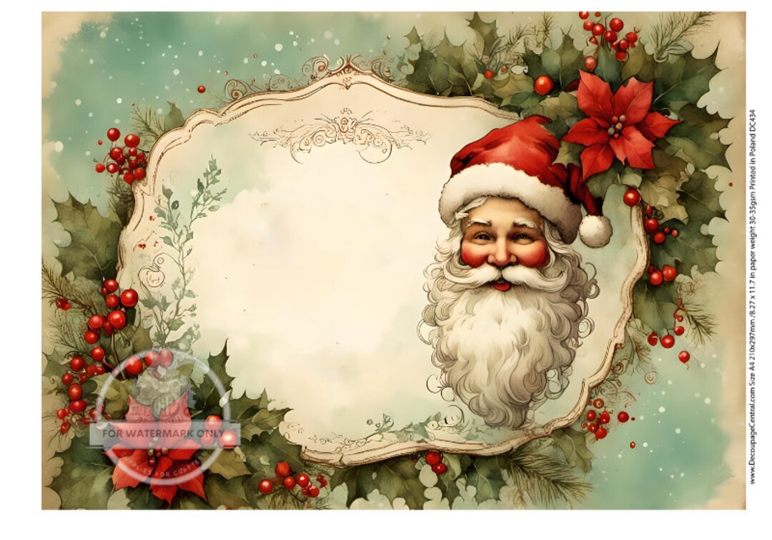 A4 Label Santa DC434 - Etsy