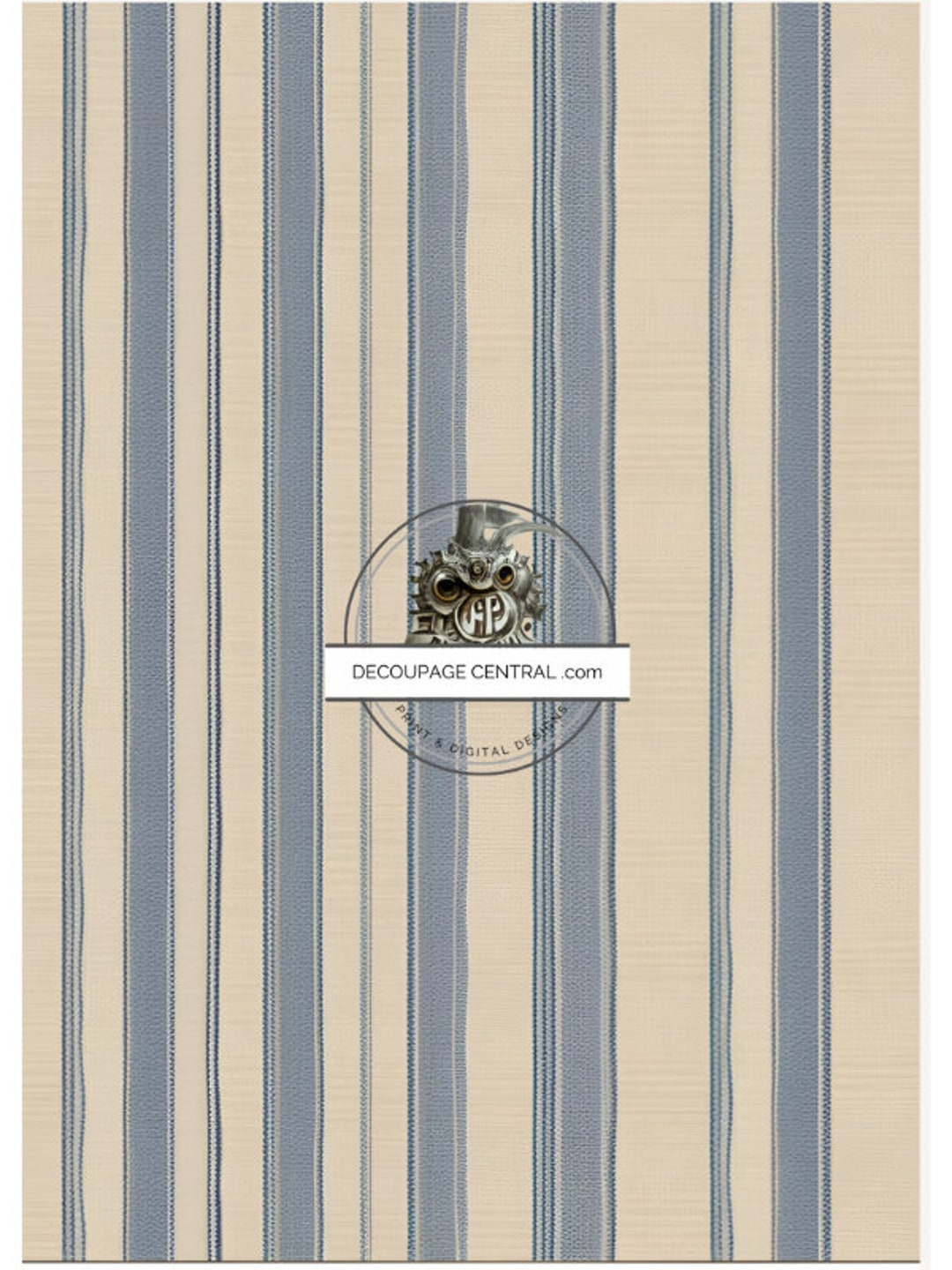 A4 Blue Ticking Background Decoupage Rice Paper, DC144 - Etsy