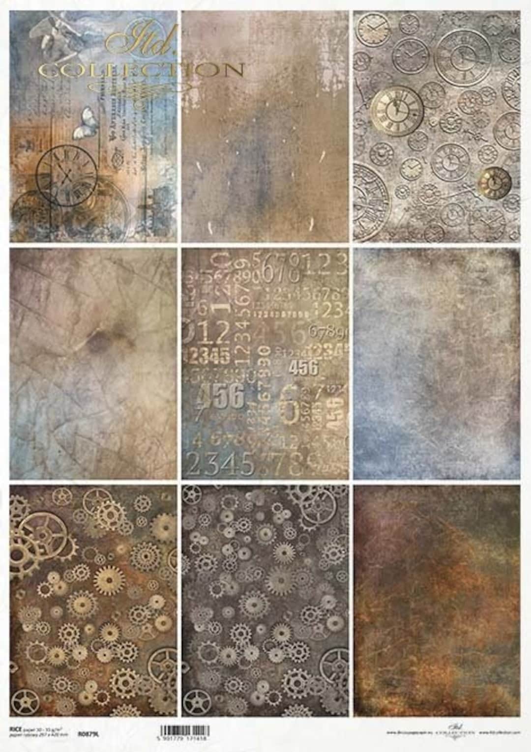 A3 ITD Steampunk Backgrounds Decoupage Paper. R0879L - Etsy