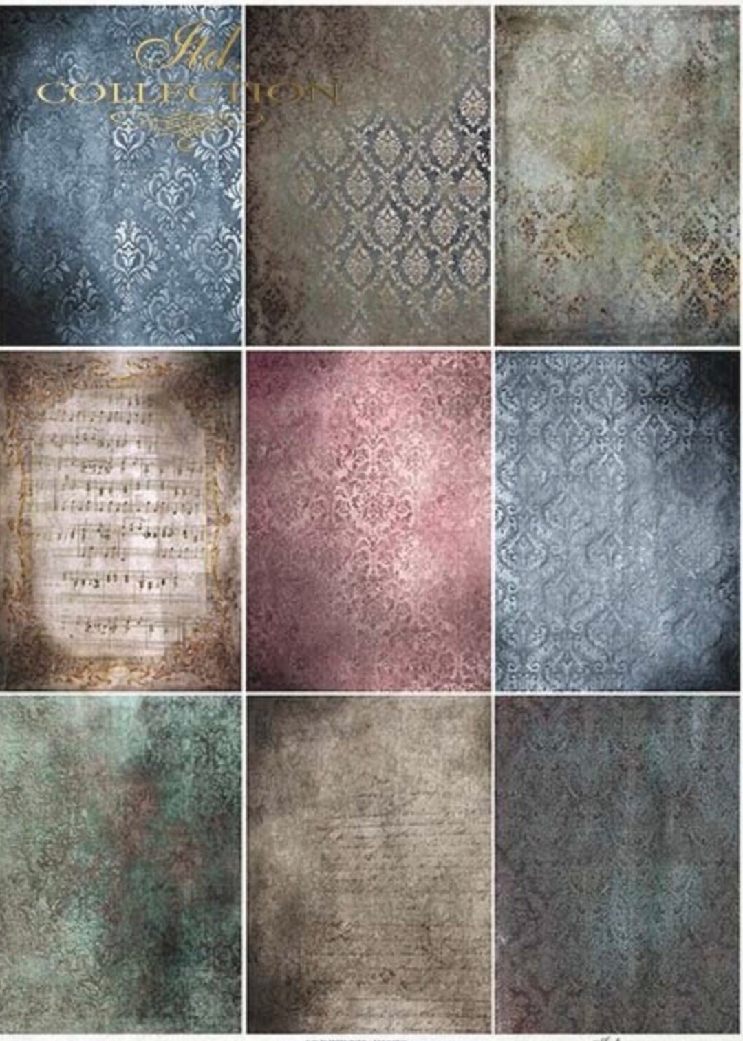 A4 Goth Squares R2024 Decoupage for Small Projects - Etsy