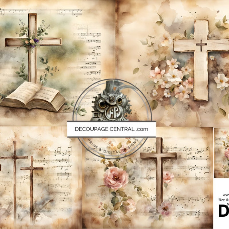 Decoupage Cross - Etsy