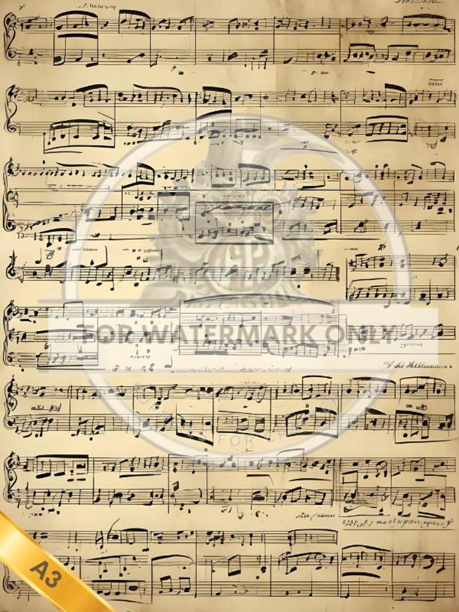 A3 Symphony Music Sheet Background Decoupage Paper DC5050 - Etsy