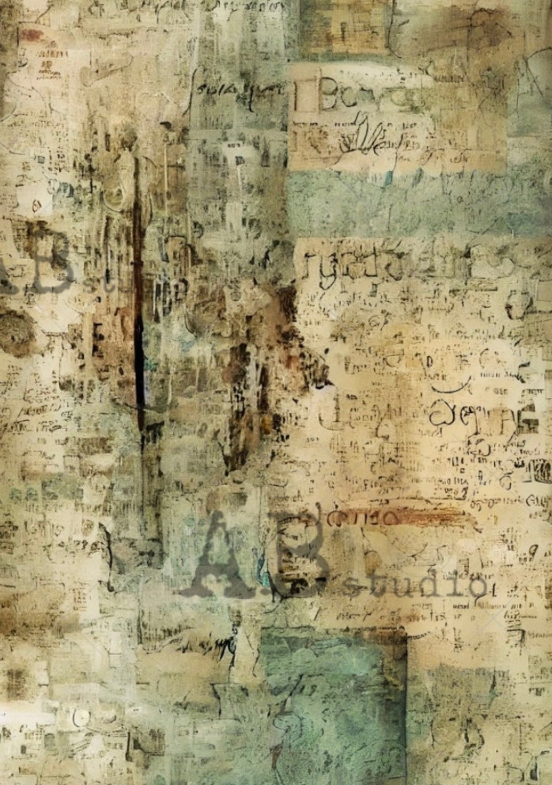 A4 Rice Paper Vintage Background 1806 - Etsy