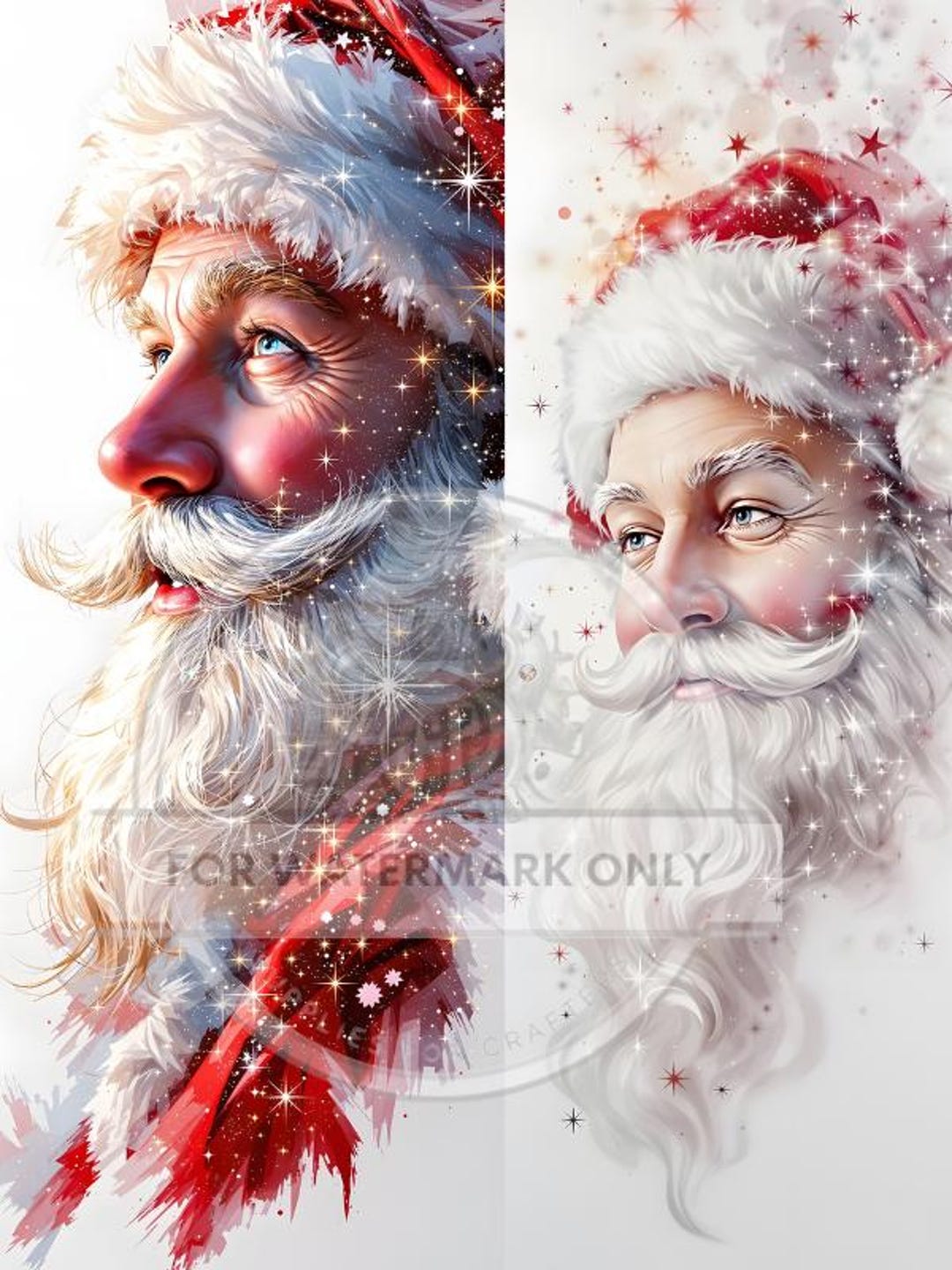 A4 Celestial Santa Duo Decoupage Rice Paper, DC827 - Etsy