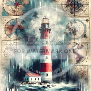 A4 Lighthouse Decoupage Rice Paper, DC634 - Etsy