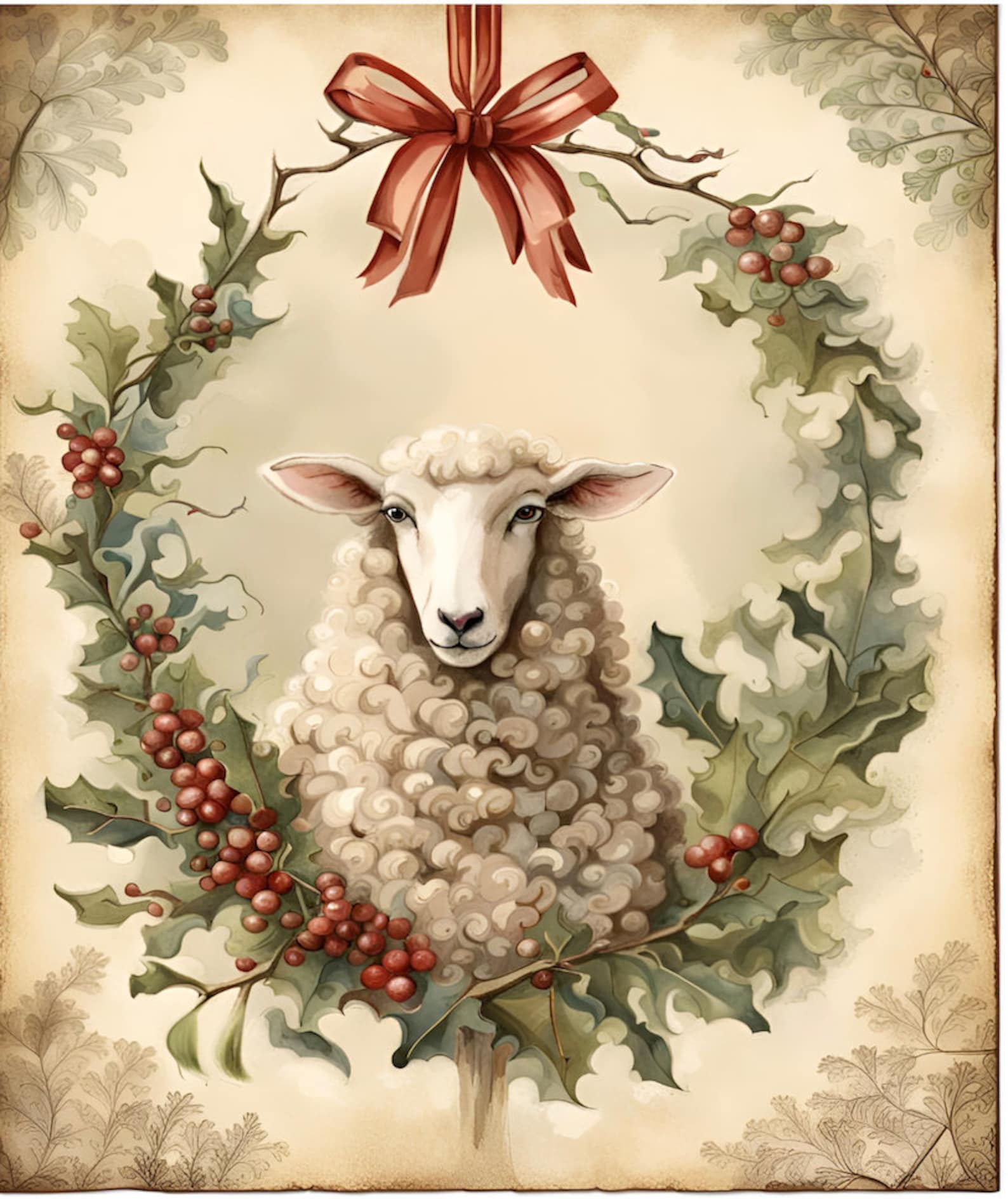 A4 Christmas Sheep TRIO Decoupage Rice Paper, DC120 - Etsy