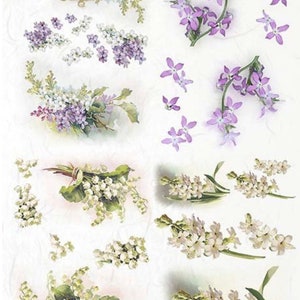 A3 3 Dimensional Flowers, Set of 4 Flowers to Create With Rice Paper ...