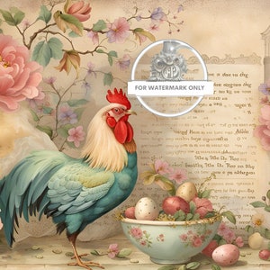 A4 French Rooster Decoupage Rice Paper, DC308 - Etsy