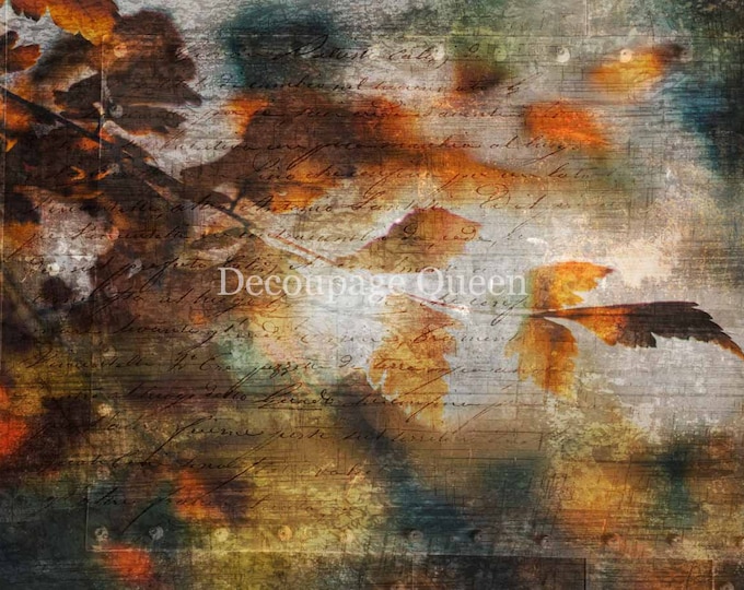 A3 Autumn Leaves Decoupage Paper, Scrapbooking, Art Journals, Mixed ...