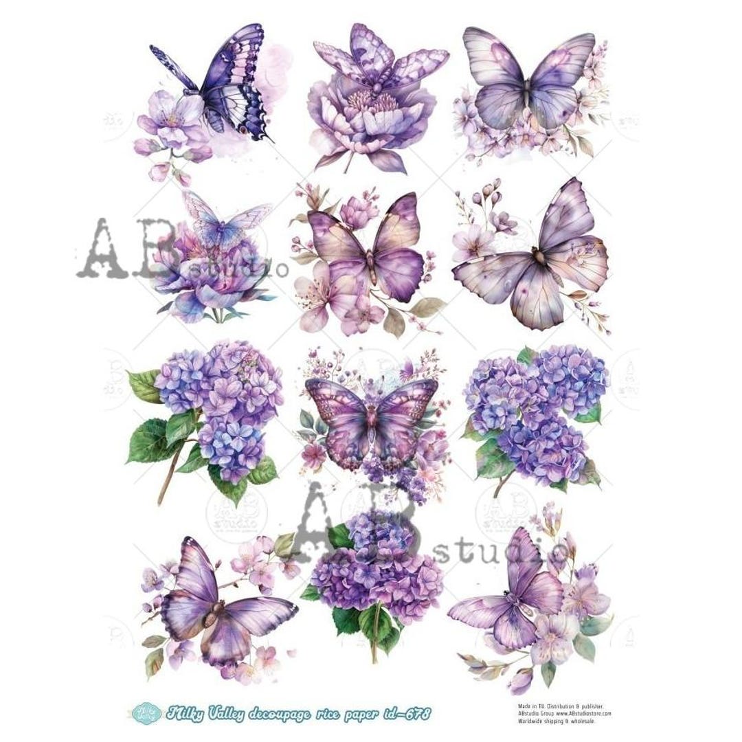 Milky Valley A4 ID678 Lavendar Wings Multi - Etsy