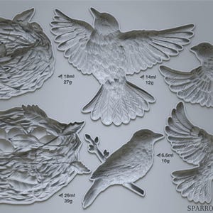 IOD Sparrow's Nest Silicone Mould - Bird & Nest Design (6"x10") - Etsy