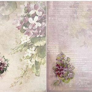 A4 the First Violets, ITD Rice Paper R2178 - Etsy