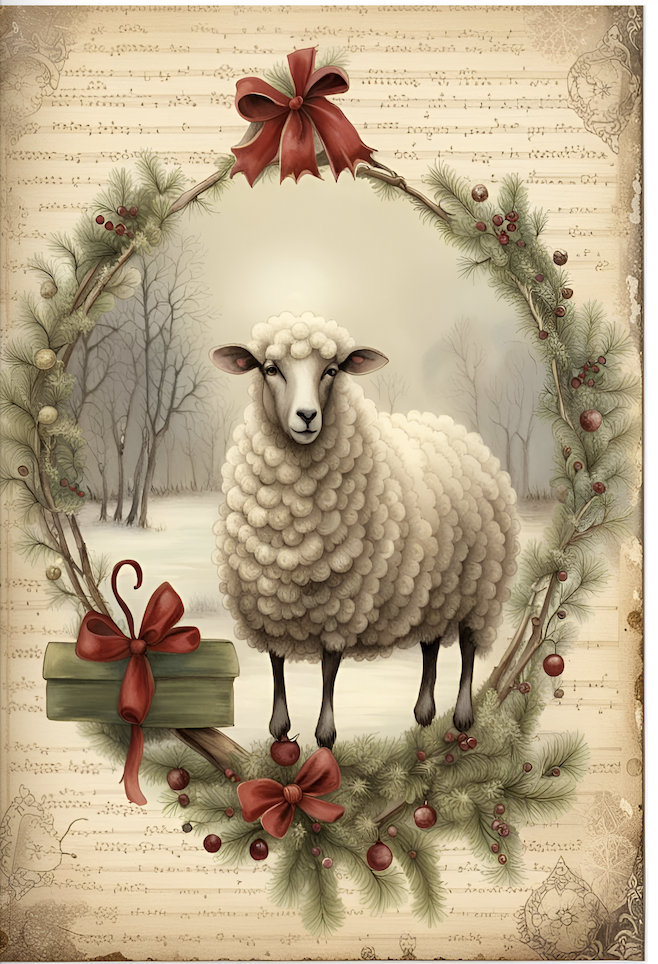 A4 Christmas Sheep TRIO Decoupage Rice Paper, DC120 - Etsy