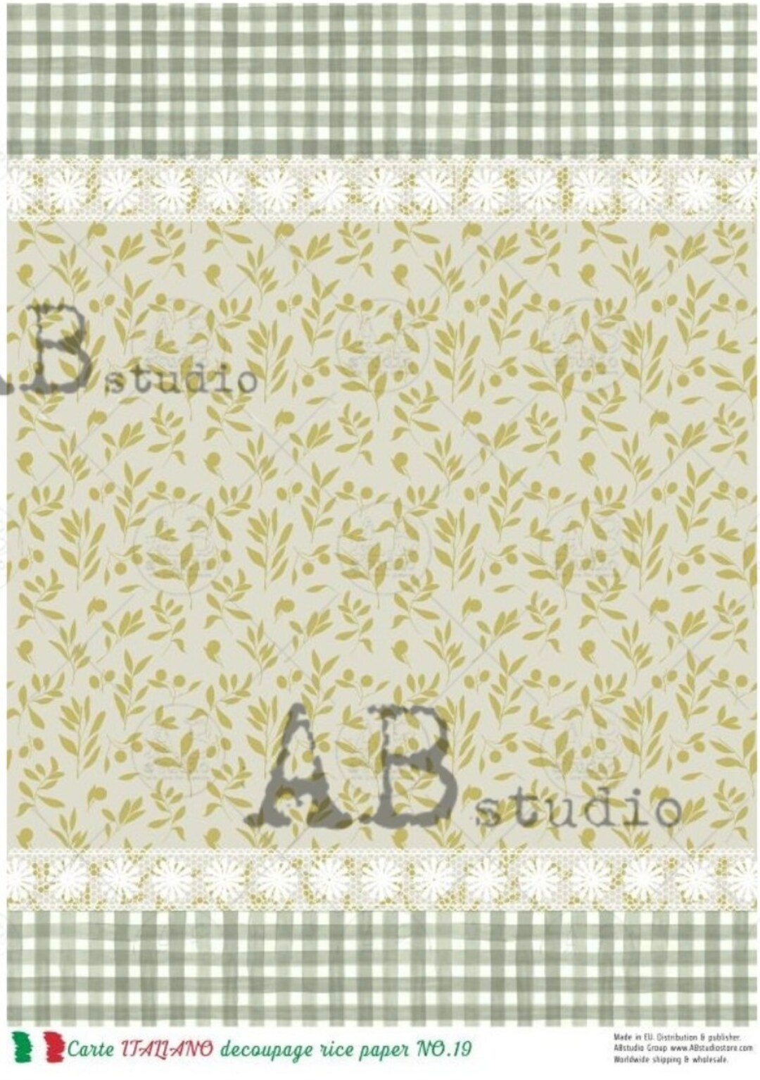 A4 Modelli Verdi Carte Italiano Rice Paper 19 - Etsy