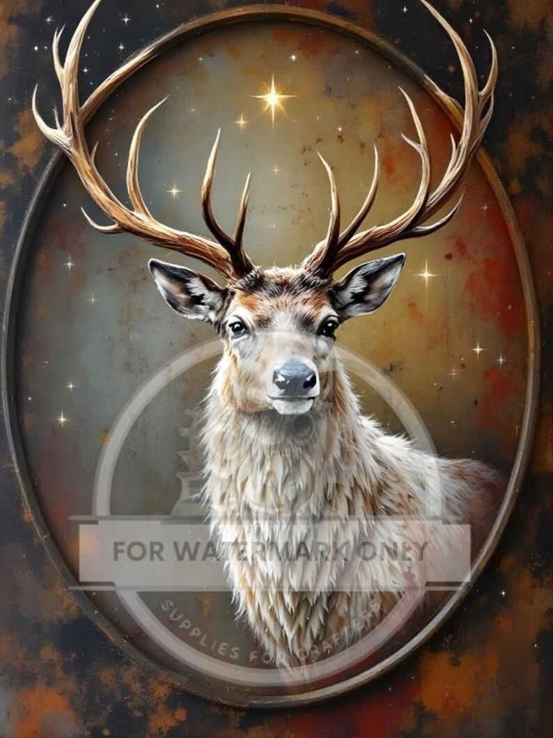 A3 Patina Stag Portrait Paper DC5100 - Etsy