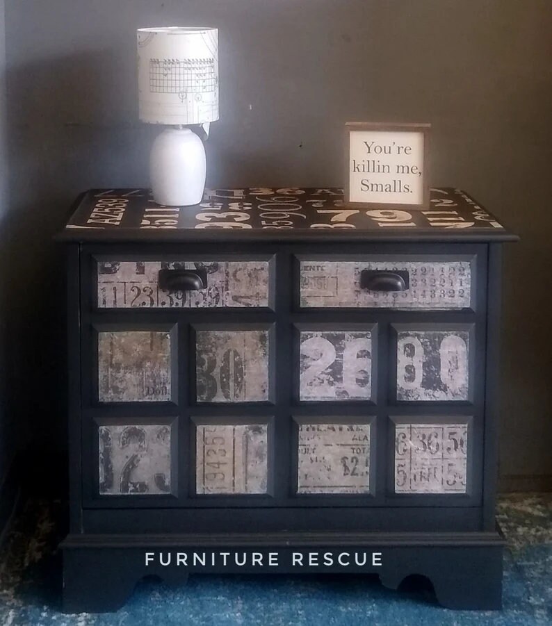 Grunge Numbers Decoupage Paper Roycycled - Etsy