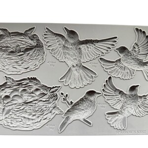 IOD Sparrow's Nest Silicone Mould - Bird & Nest Design (6"x10") - Etsy