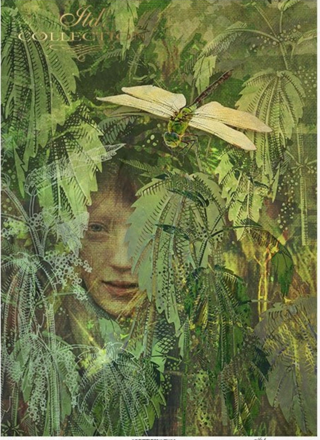 A4 ITD the Face of Nature Green Decoupage Paper R2077 - Etsy