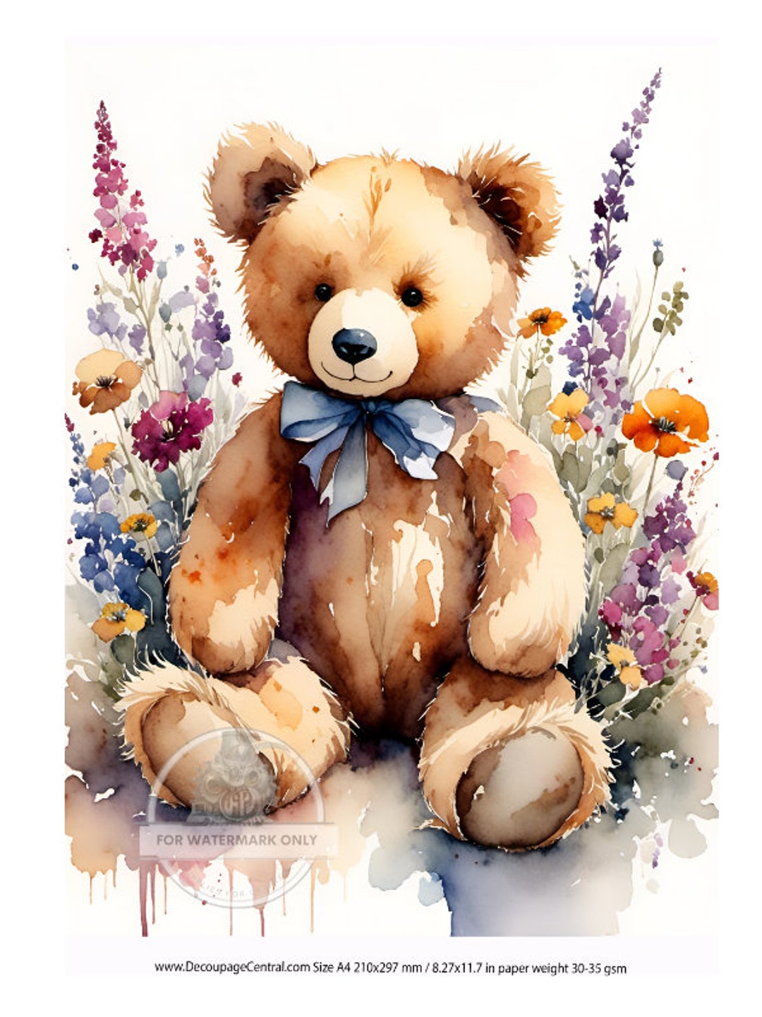 Digital Download: Teddy Bear , Digital Download in PNG Print, - Etsy