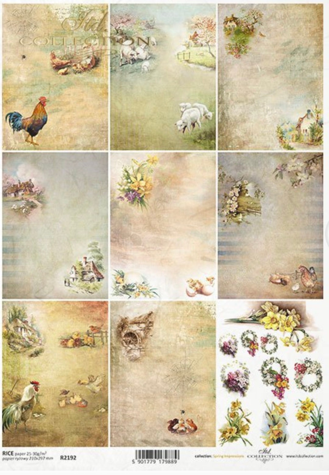 A4 Spring Scenes Collection, ITD Rice Paper R2192 - Etsy