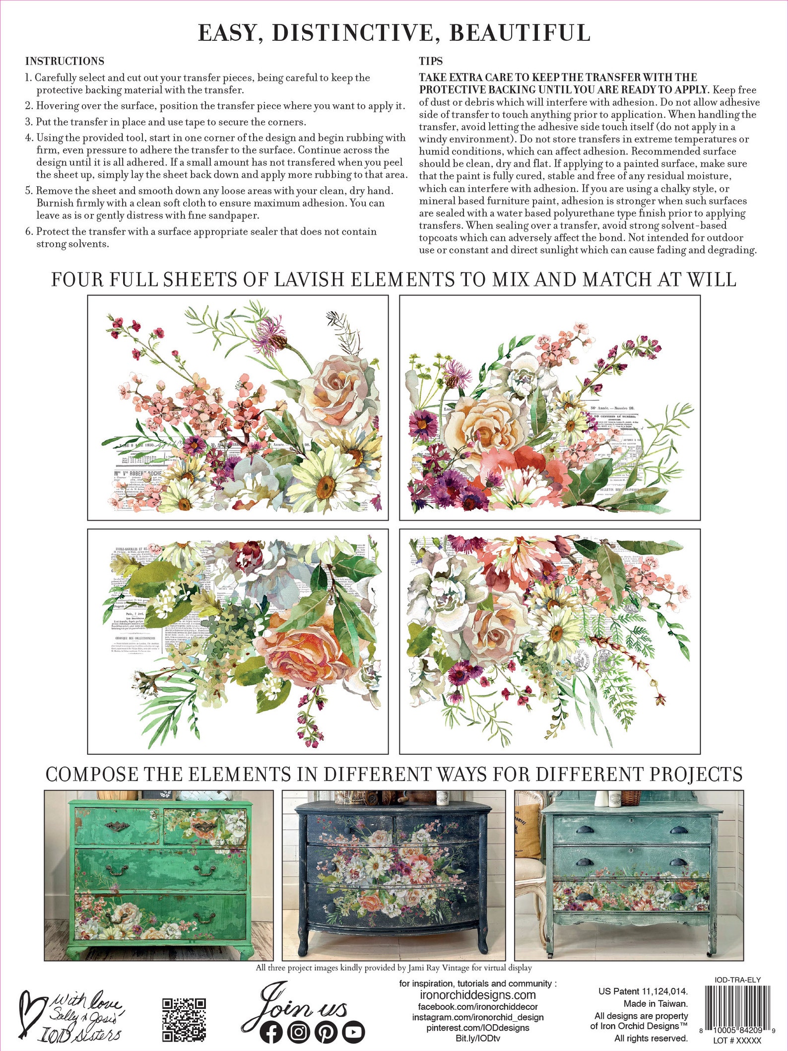 NEW IOD Elysium Rub on Transfer, 4 Pages, 12 X16 Book - Etsy