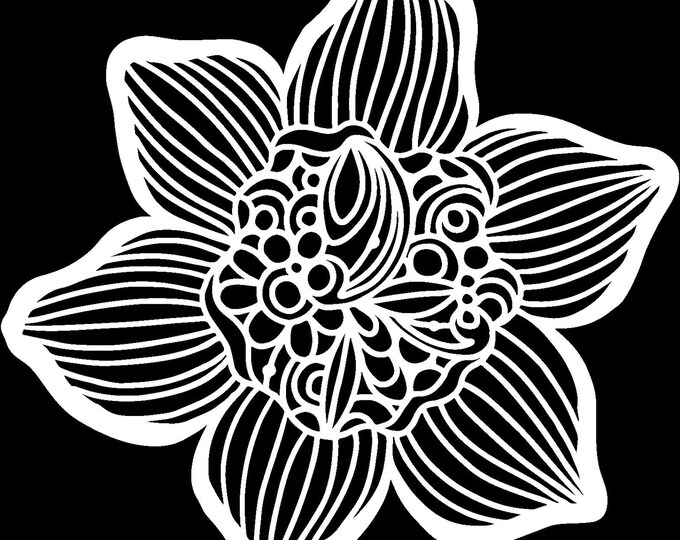 Ab Studio Stencil With French Linen Stripes and Emblems, 8 Inch Stencil ...