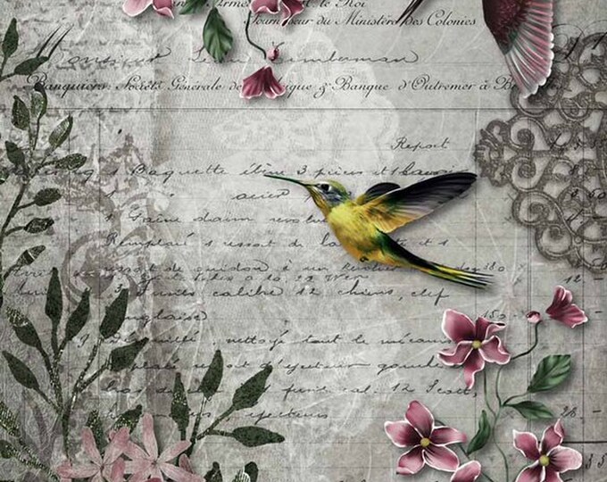 A4 Hummingbird Song Decoupage Paper - Etsy