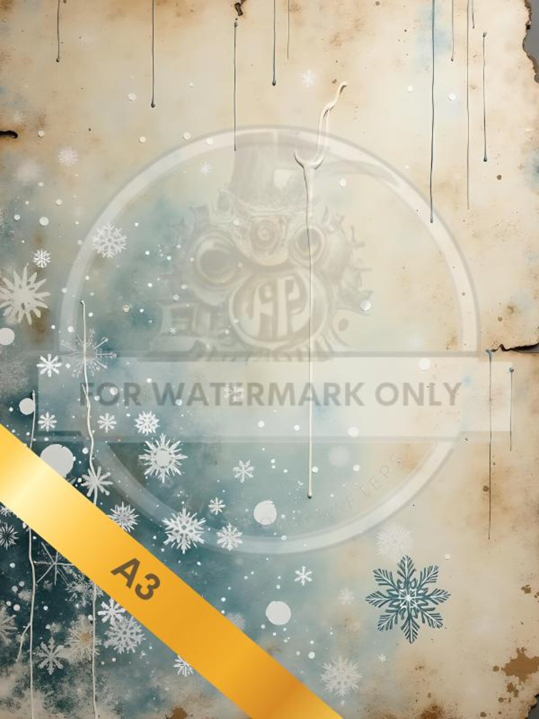 A3 Vintage Snowflake Background Decoupage Paper DC5053 - Etsy