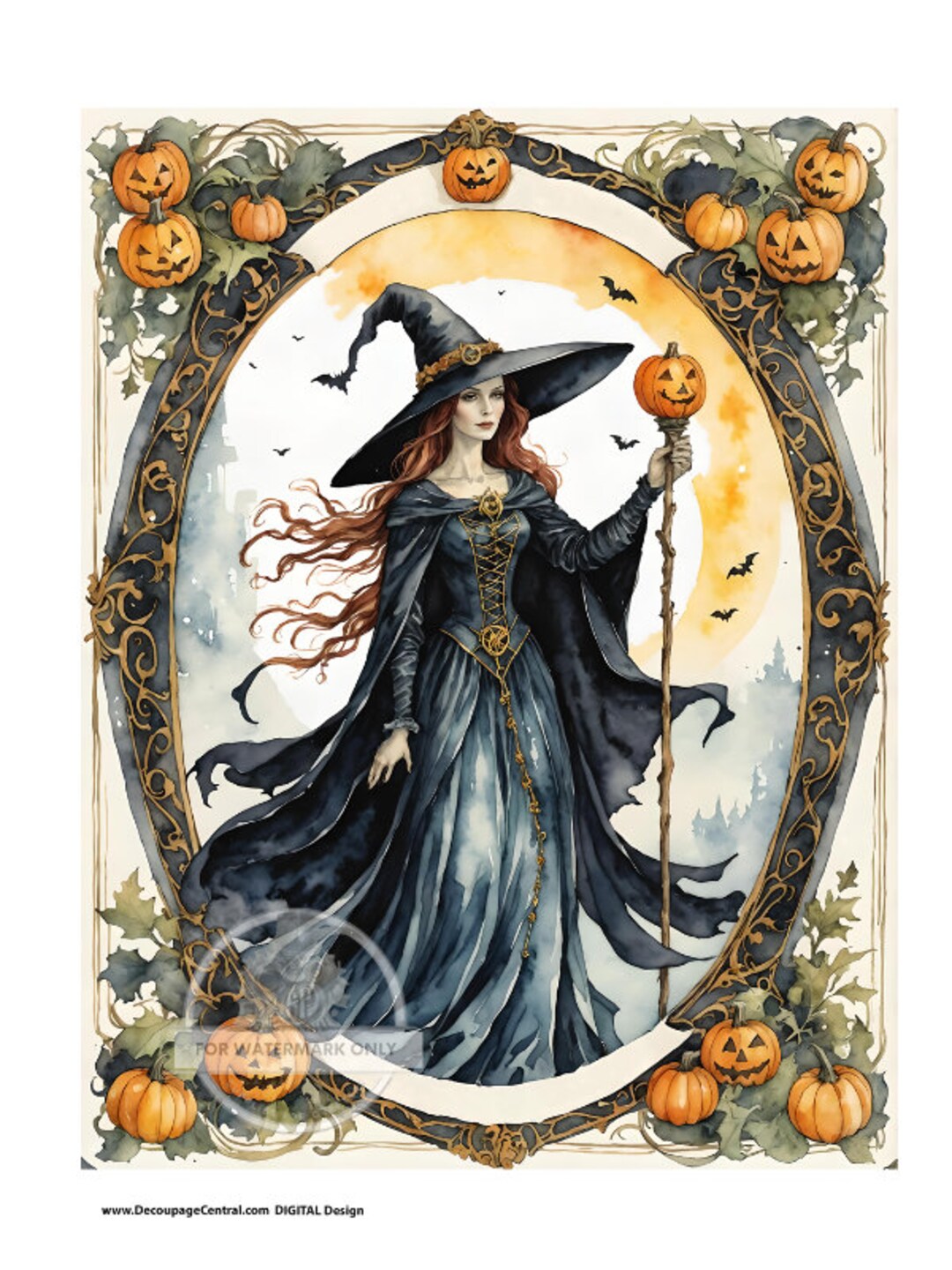 Digital Download: Digital Witch , Digital Download in PNG Print - Etsy