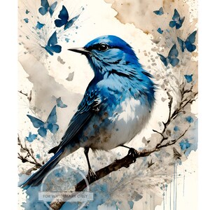 A4 Bluebird Decoupage Rice Paper, DC363 - Etsy