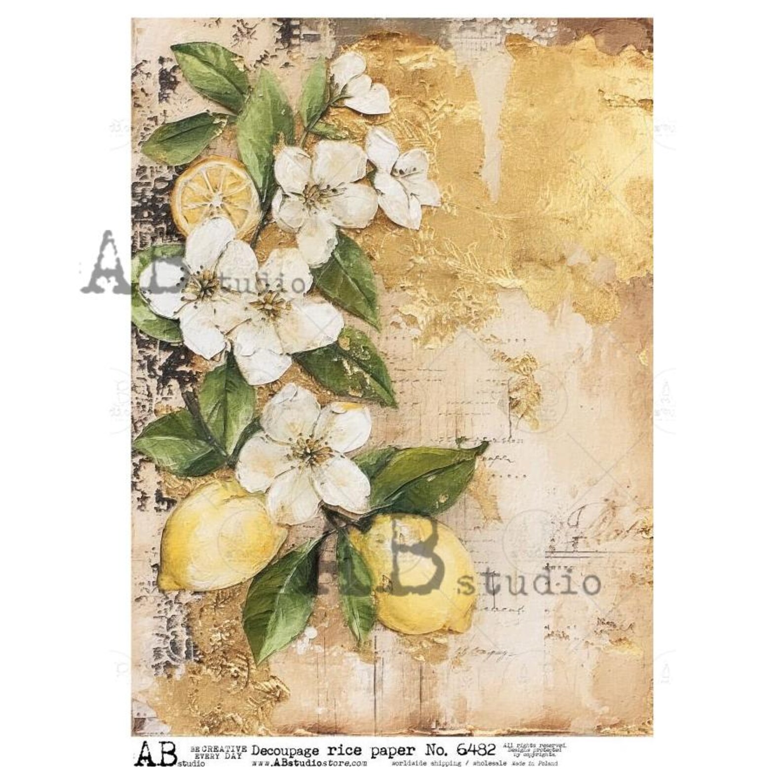A4 AB 6482 Rustic Lemon Blossom - Etsy