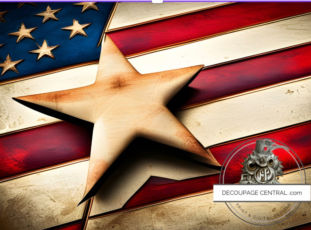 Digital Download: American Star, Digital Download in PNG for Print ...