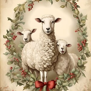 A4 Christmas Sheep Decoupage Rice Paper, DC119 - Etsy