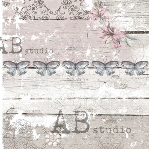 A4 1228 Chippy Wood Rice Paper, AB Studios - Etsy