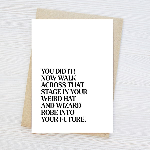 Funny Grad Card - Etsy