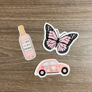 Pink Themed Sticker Set 15 Pieces - Etsy