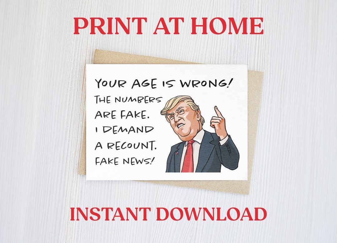 Donald Trump Birthday Card Funny Birthday Card Conservative Card ...