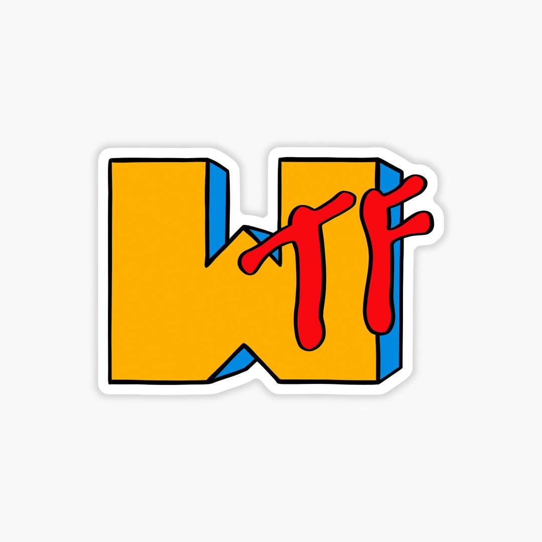 WTF Sticker - Etsy
